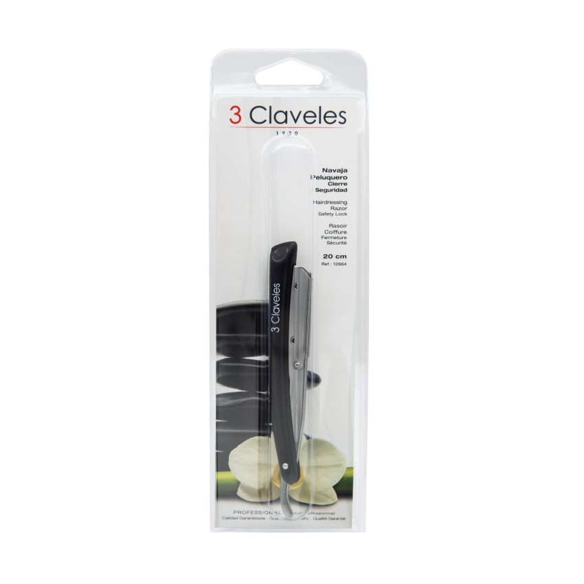 Black Hairdressing Razor Safety Lock | 3 Claveles