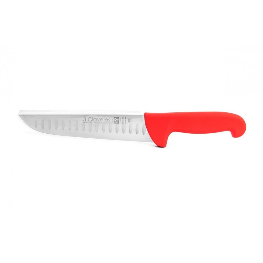 Proflex Hollow Edge Butcher Knife red | 3 Claveles