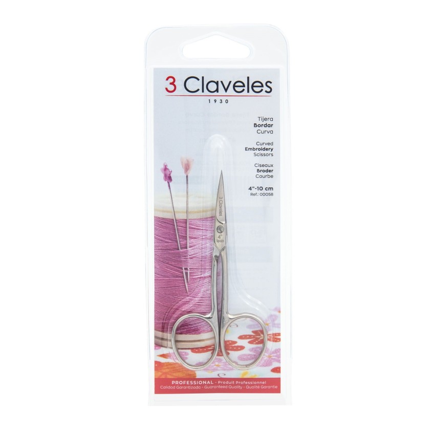 Curved Embroidery Scissors | 3 Claveles